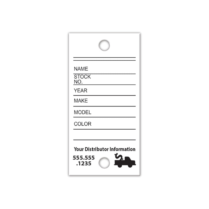 Full Color Printed White Key Tags – AutoShop Express LLC